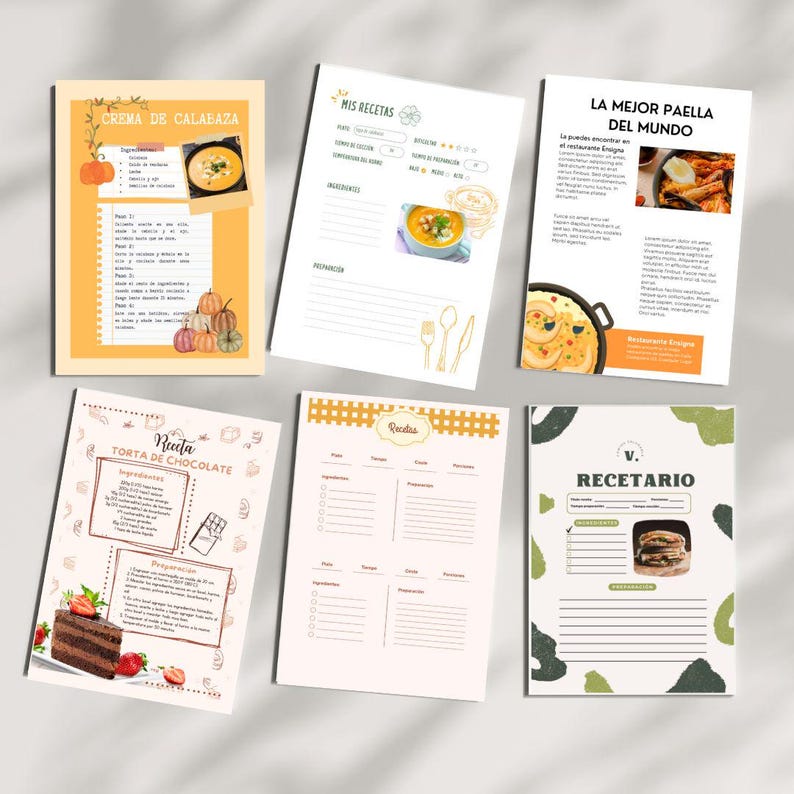 Recipe Template | Editable and Printable | Canva Template | PLR & MRR ...