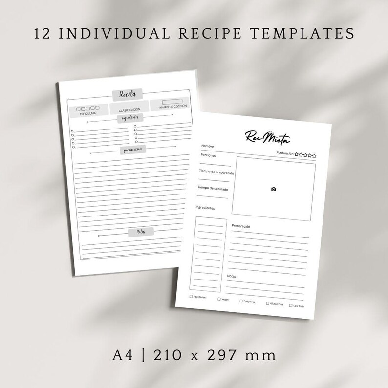 Recipe Template | Editable and Printable | Canva Template | PLR & MRR ...