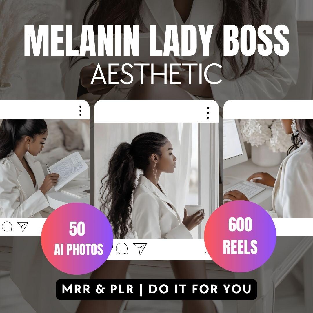 650 Melanin Lady Boss Aesthetic Faceless Photos and Reels | AI Photos ...