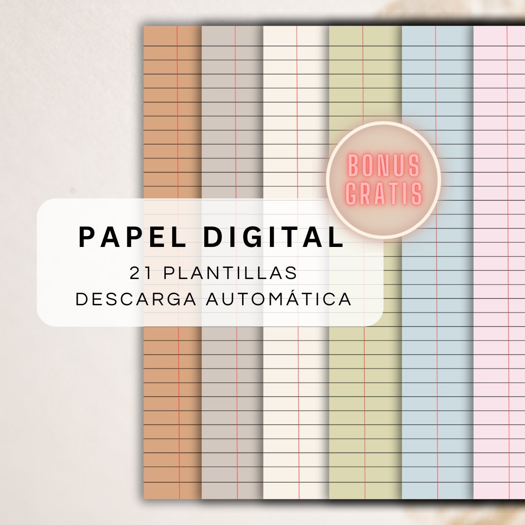 Digital Notebook Paper: Lined Note Template (PDF Download) - Etsy