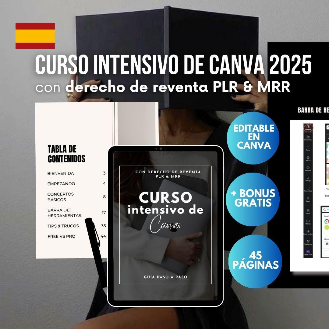 Curso Intensivo de Canva / Canva Masterclass / Derechos de reventa ...