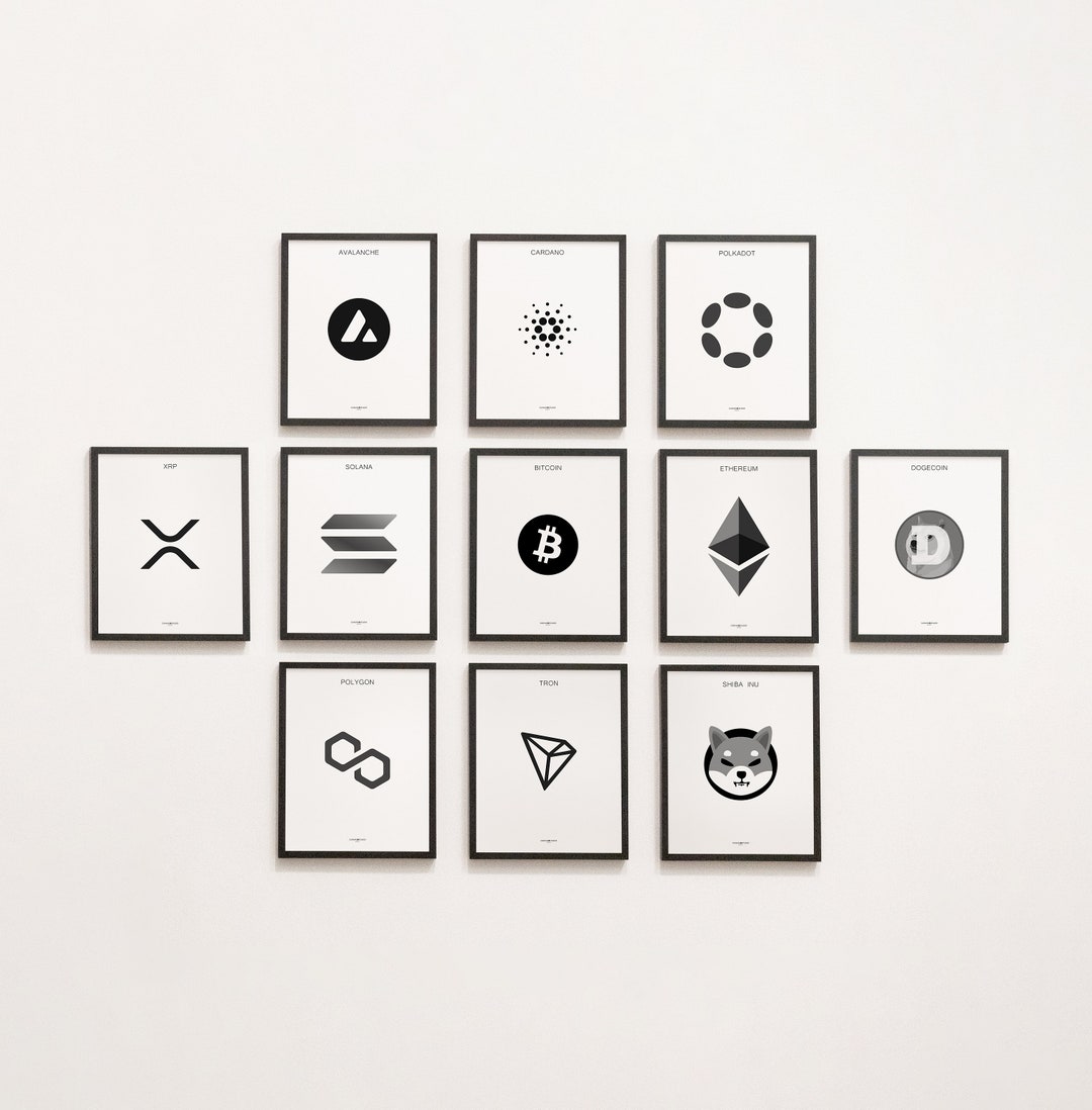 11 Crypto Minimal Posters | Crypto Wall Art | Crypto Posters | Minimal ...