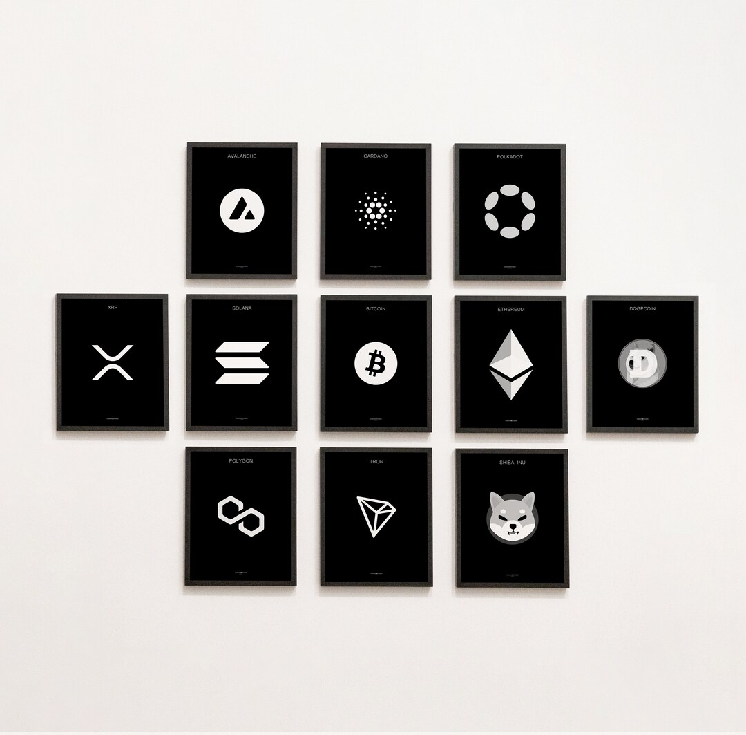 11 Crypto Minimal Posters | Crypto Wall Art | Crypto Posters | Minimal ...