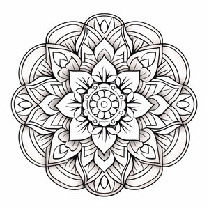 40 Mandalas Coloring Book, PDF, Printable Coloring Pages, Simple ...