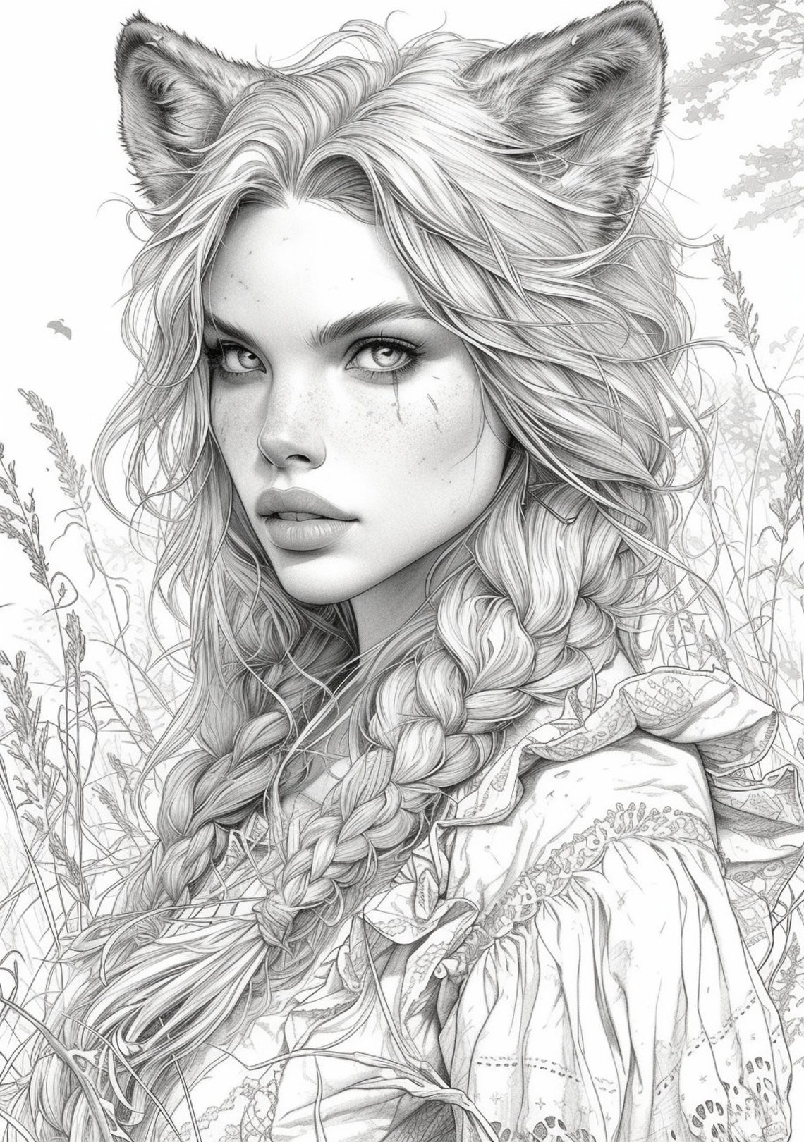 20 Ghotic Women Girls Grayscale Coloring Pages History Coloring Pages ...