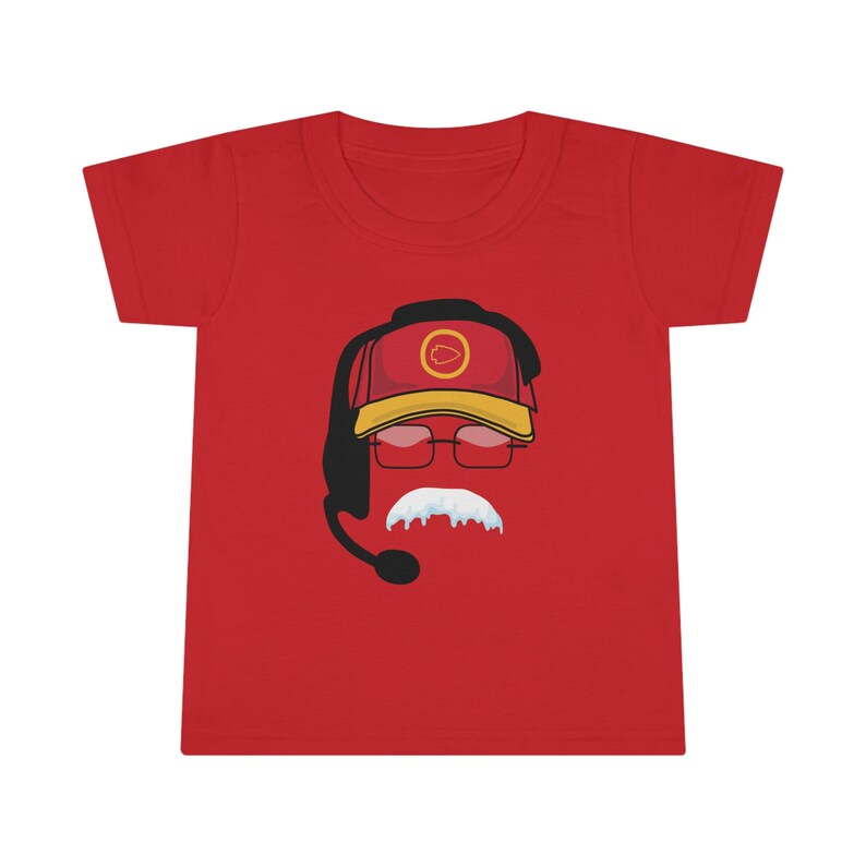 Chiefs Andy Reid Frozen Mustache Toddler T-shirt - Etsy