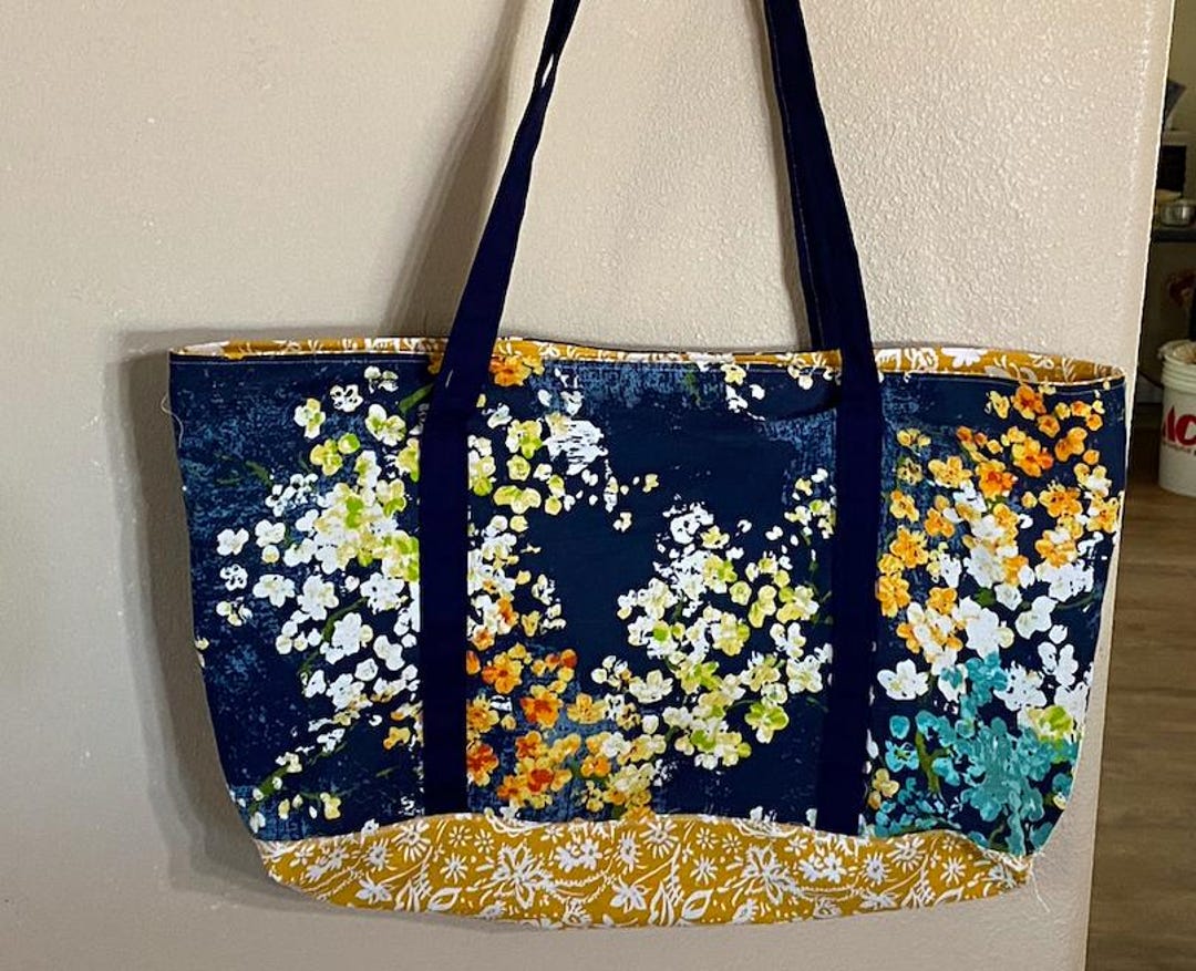 Canvas Tote Bag Pattern Sewing Tutorial Etsy