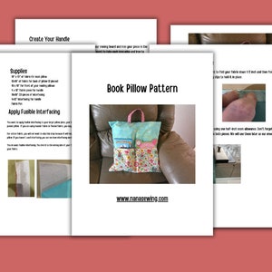 Book Pillow Pattern Reading Pillow - Etsy