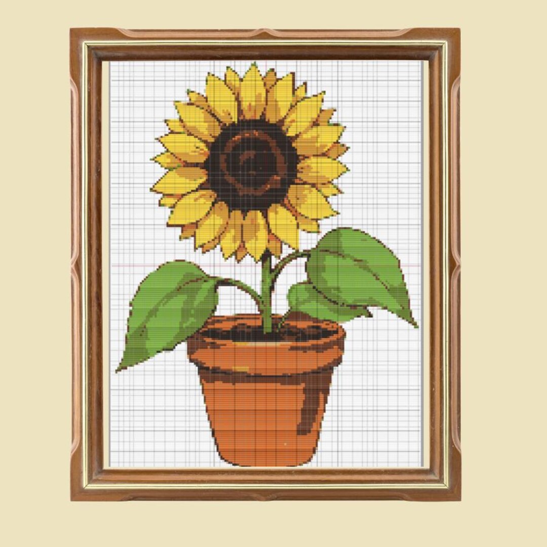 Sunflower Cross Stitch Pattern - Etsy
