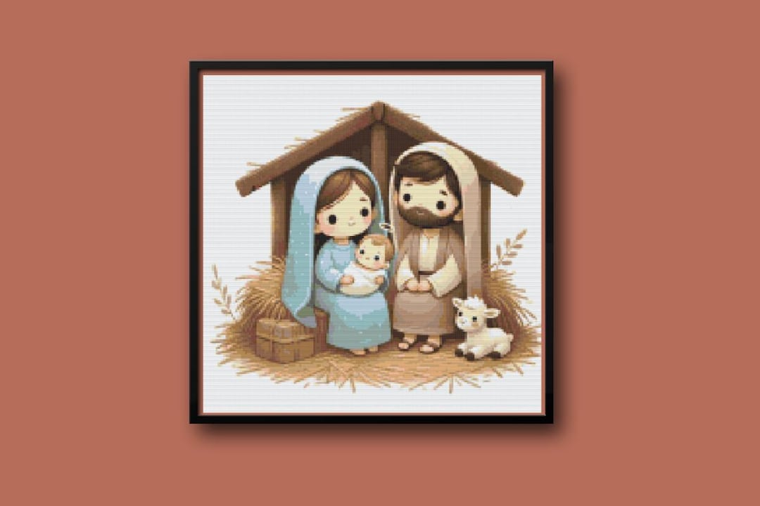 Manger Nativity Cross Stitch Pattern - Etsy