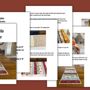 Quilt as You Go Table Runner Pattern - Etsy