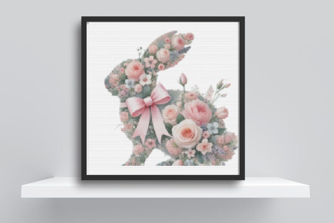 Floral Easter Bunny Stitch Pattern - Etsy