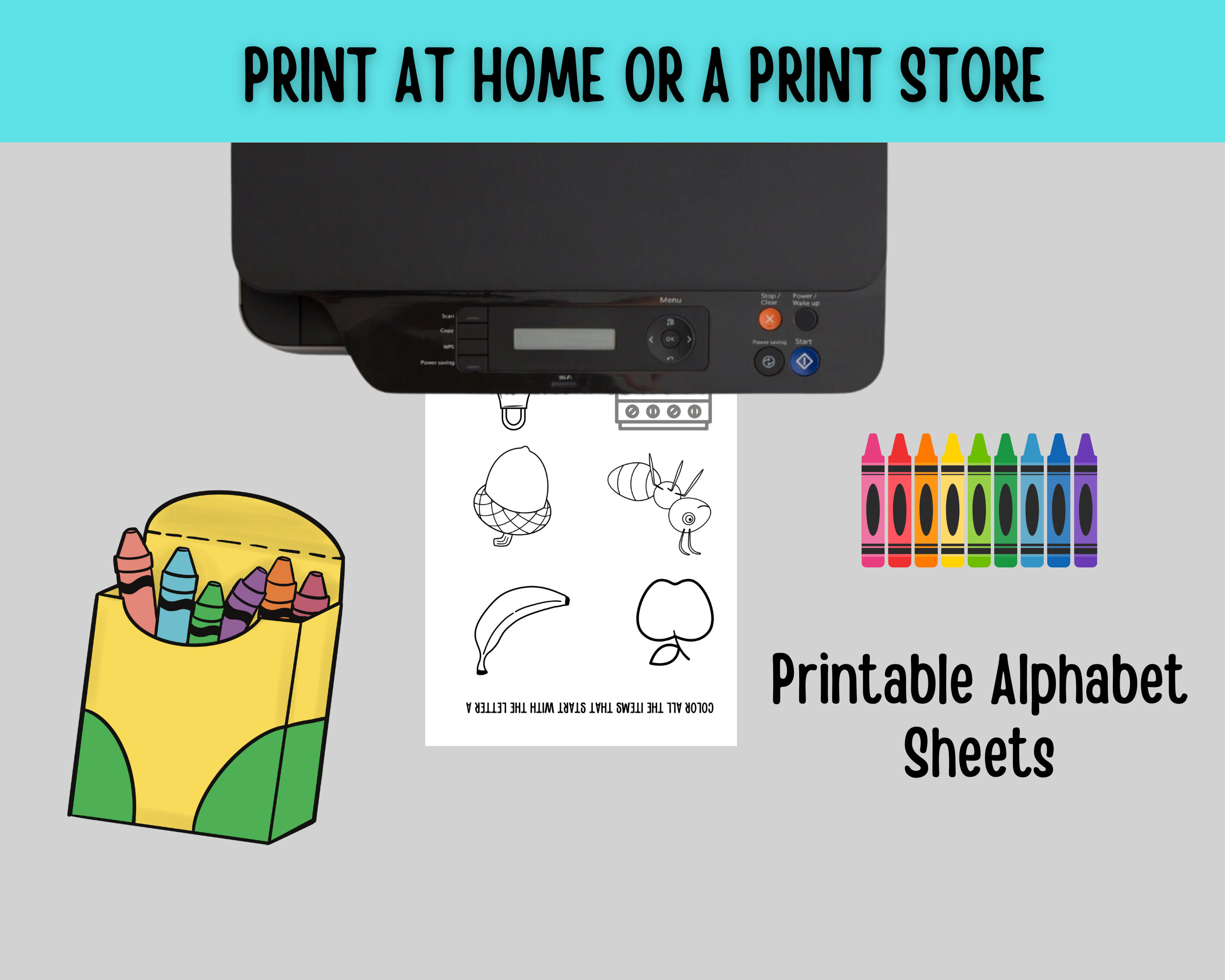 Alphabet Sounds Coloring Pages - Etsy