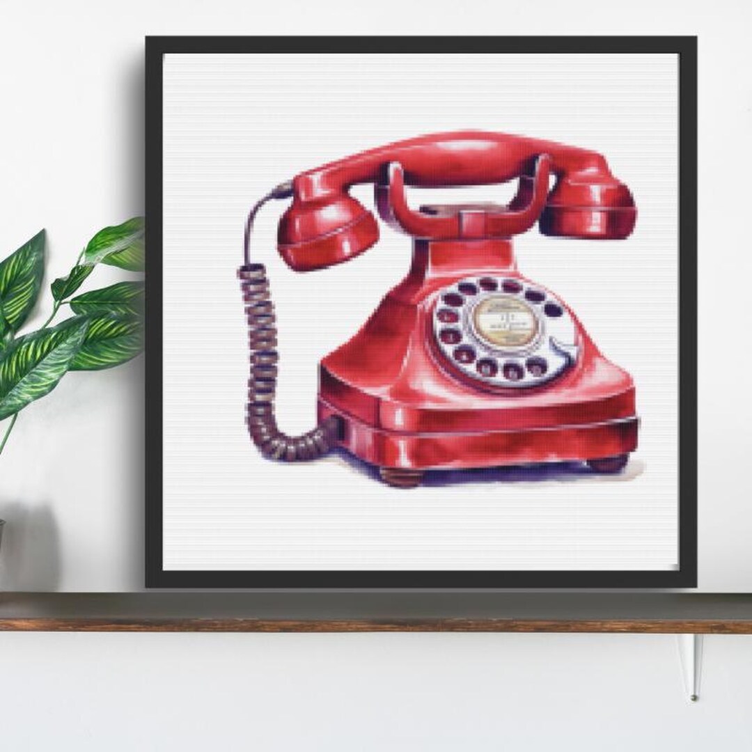 Vintage Telephone Cross Stitch Pattern - Etsy