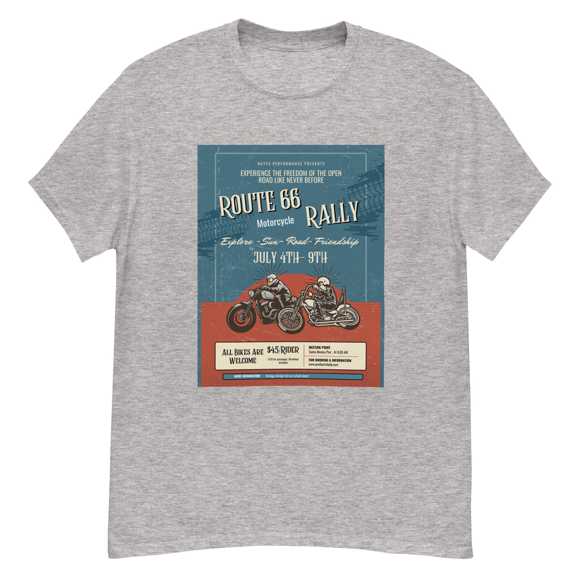Vintage Route 66 Motorcycle Rally T-shirt, - Etsy