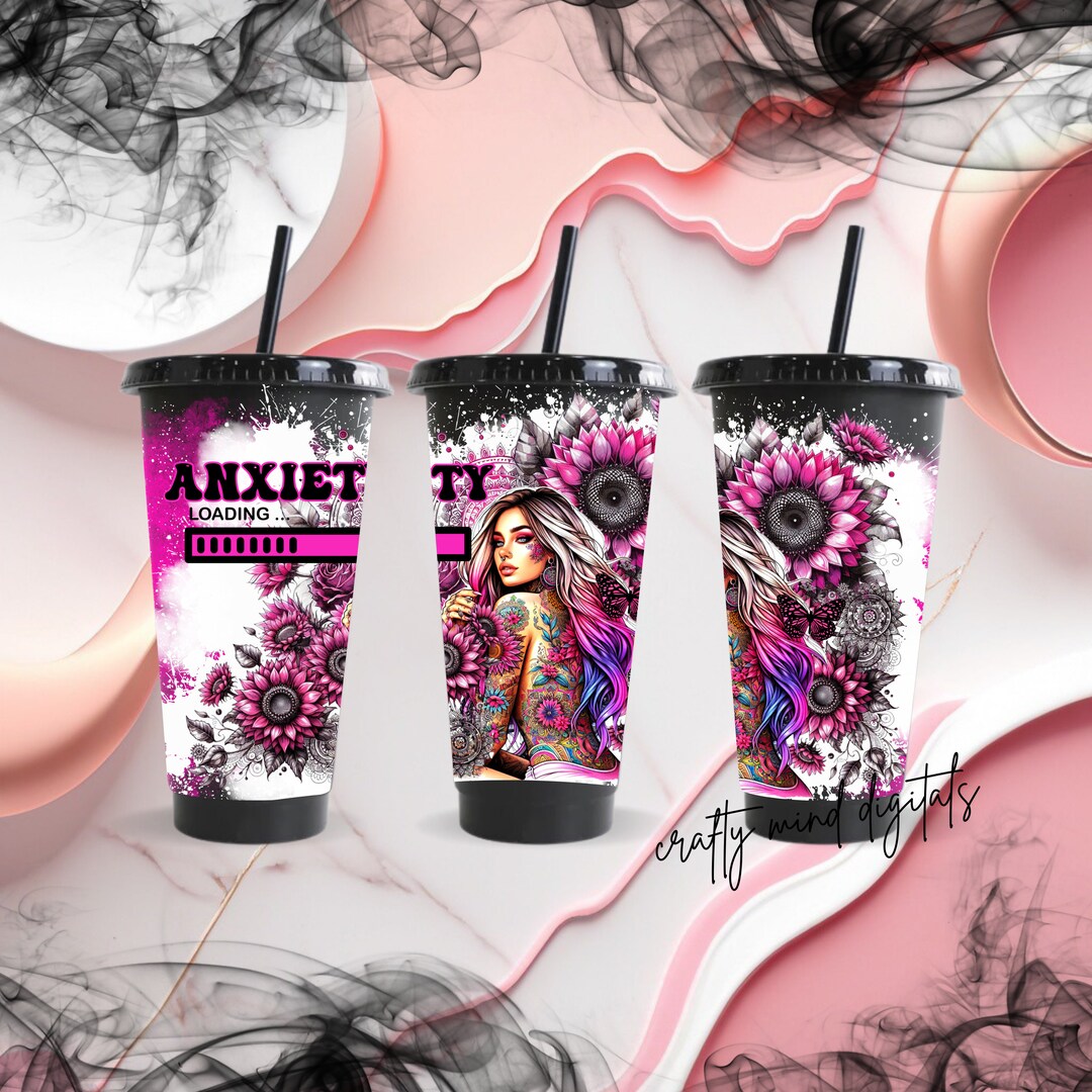 Uvdtf Cold Cup Wrap Designs, Plastic Cup Designs , Pug, Aqua Sunflowers ...