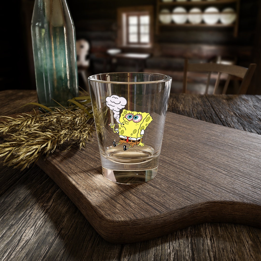 Spongebob Shot Glass, Stoned Spongebob 1.5oz Funny Shot Glass Gift - Etsy