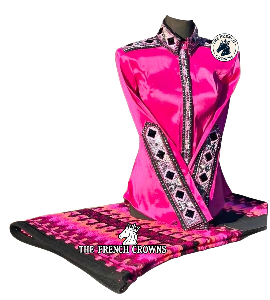 Pink Western Show Shirt & Pad Combo Stretch Horsemanship Apparel - Etsy
