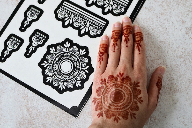 Henna Stencil - Large | Assorted Designs | Henna Tattoos | Temporary ...
