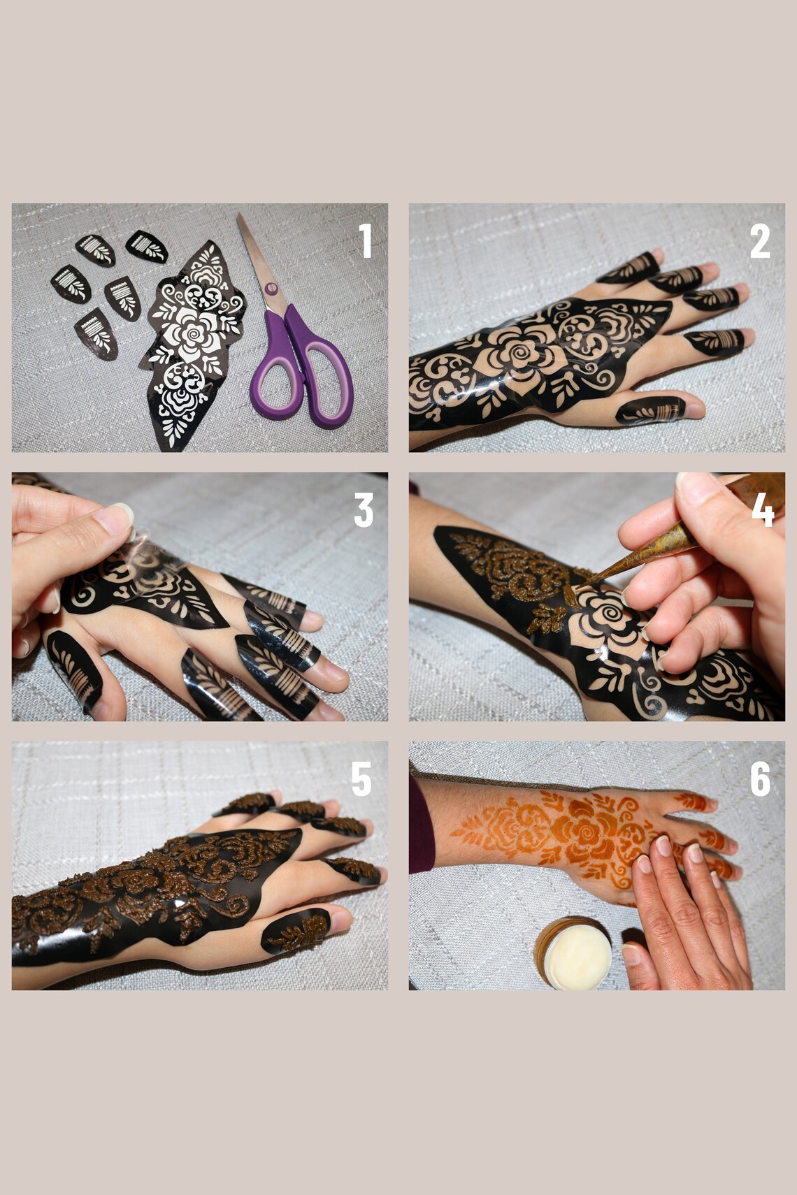 Henna Stencil - Small | Assorted Designs | Henna Tattoos | Temporary ...