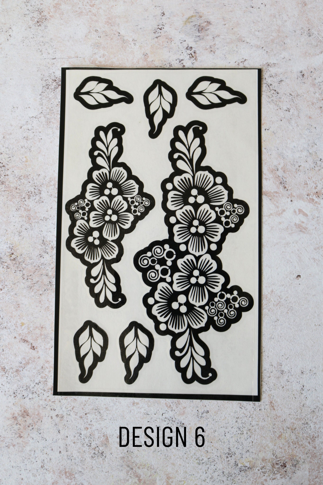 Henna Stencil - Large | Assorted Designs | Henna Tattoos | Temporary ...