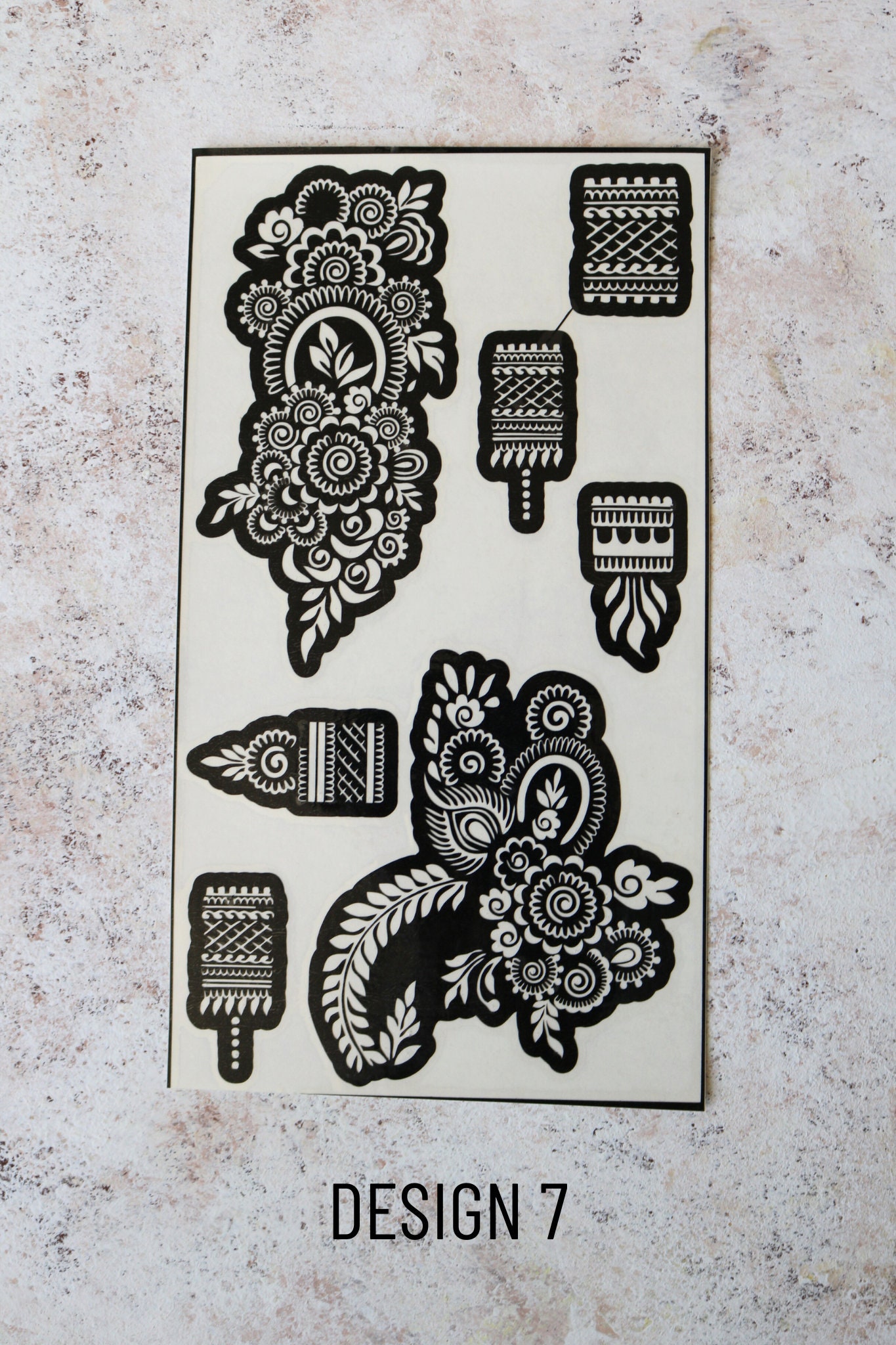 Henna Stencil - Large | Assorted Designs | Henna Tattoos | Temporary ...