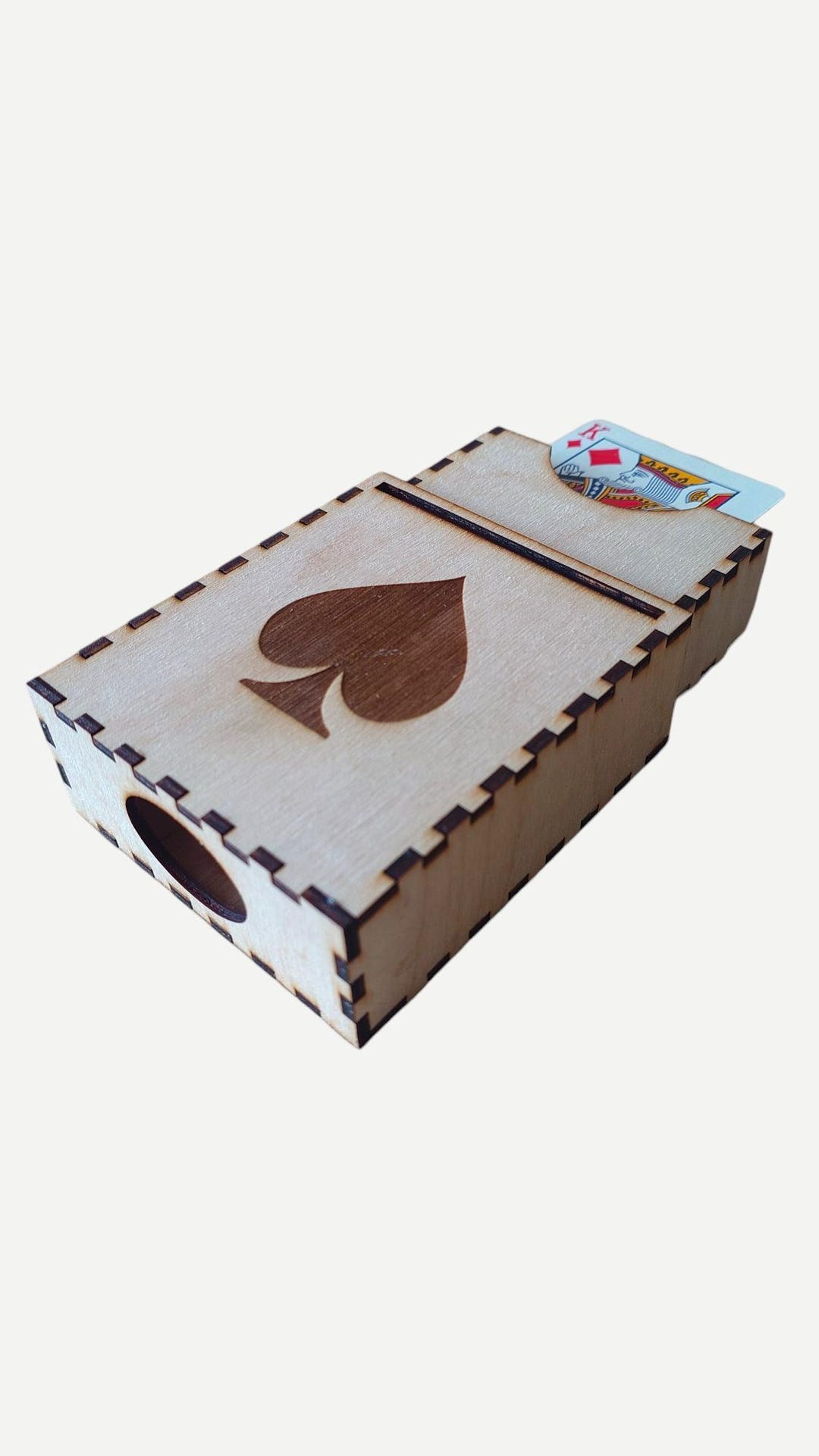 Laser Cut Playing Card Box, Wooden Playing Cards Holder, Box for Poker ...