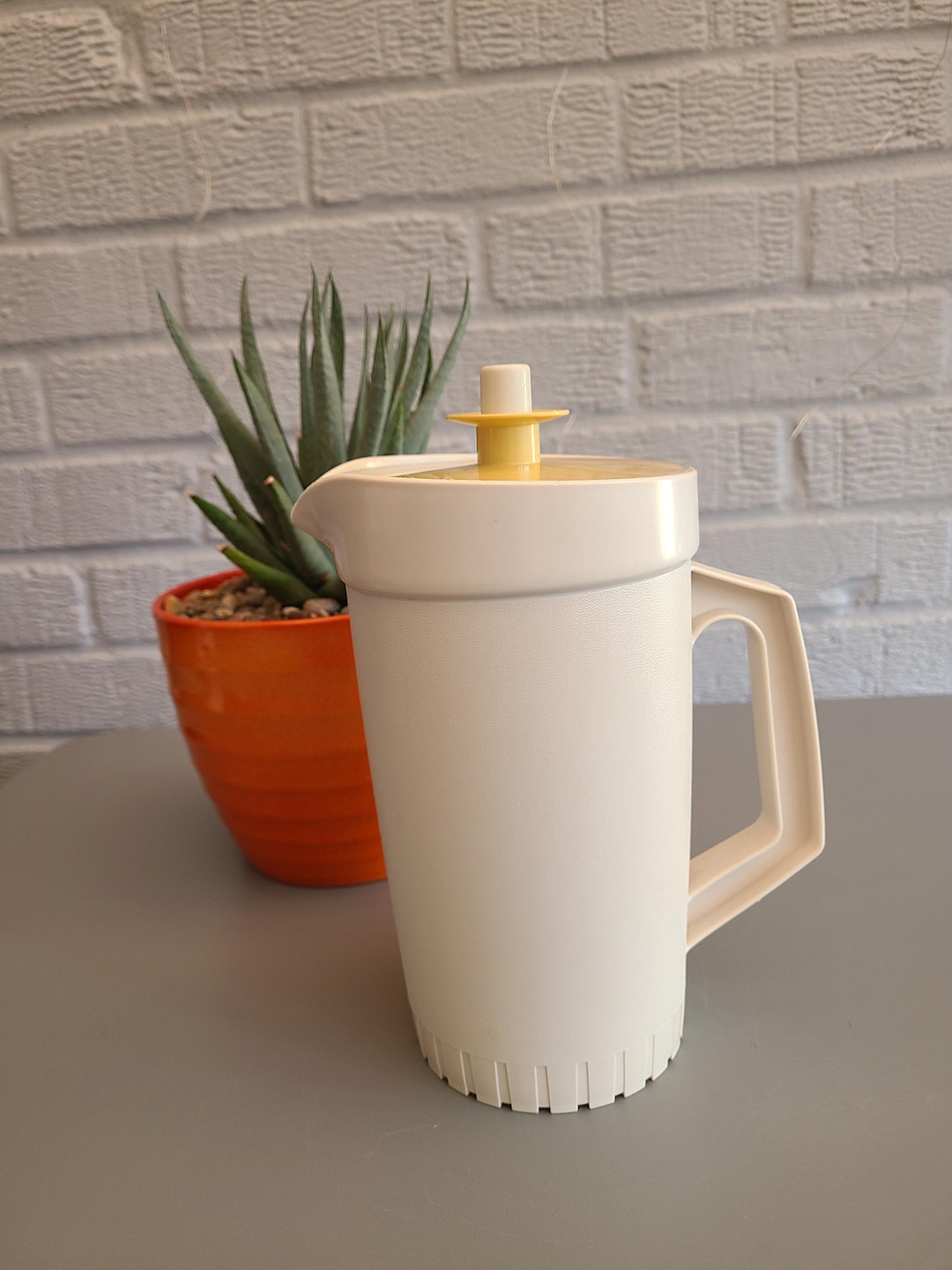 Vintage Tupperware Pitcher: 1970s Stone Color, Small Size - Etsy