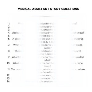 Medical Assistant Study Questions and Answers PDF | 31 CMA Exam Prep ...