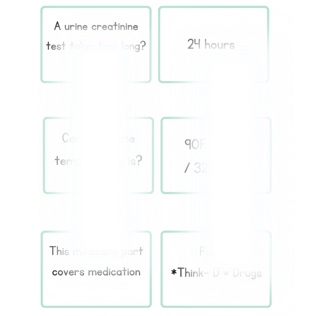 CCMA Exam Flashcards & Practice Test Notes | 12-page Digital Download ...