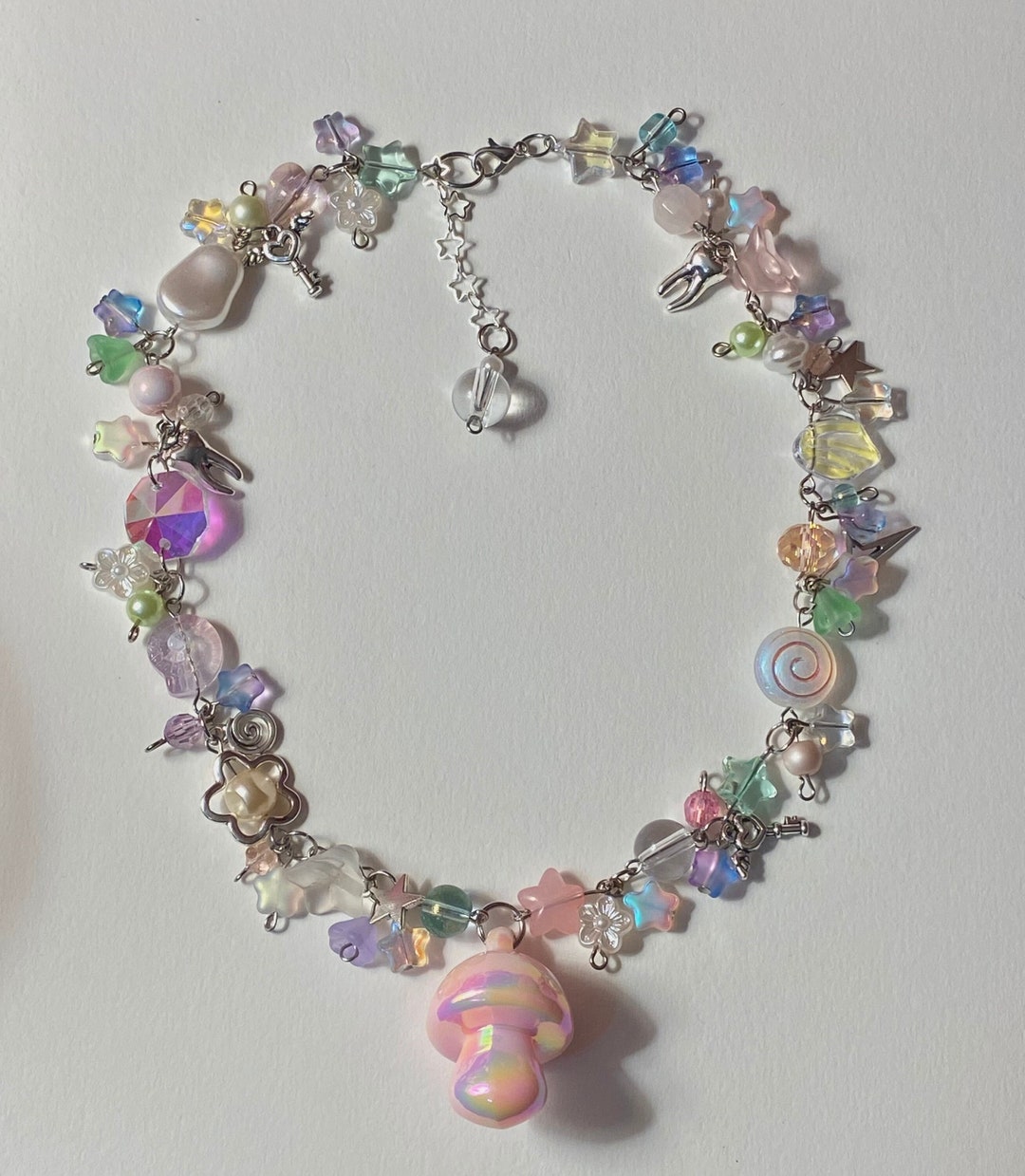 Star Pixie Necklace by Harajukubunni, Handmade Necklace, Handmade Jewelry, Glass Beads, Charms ...