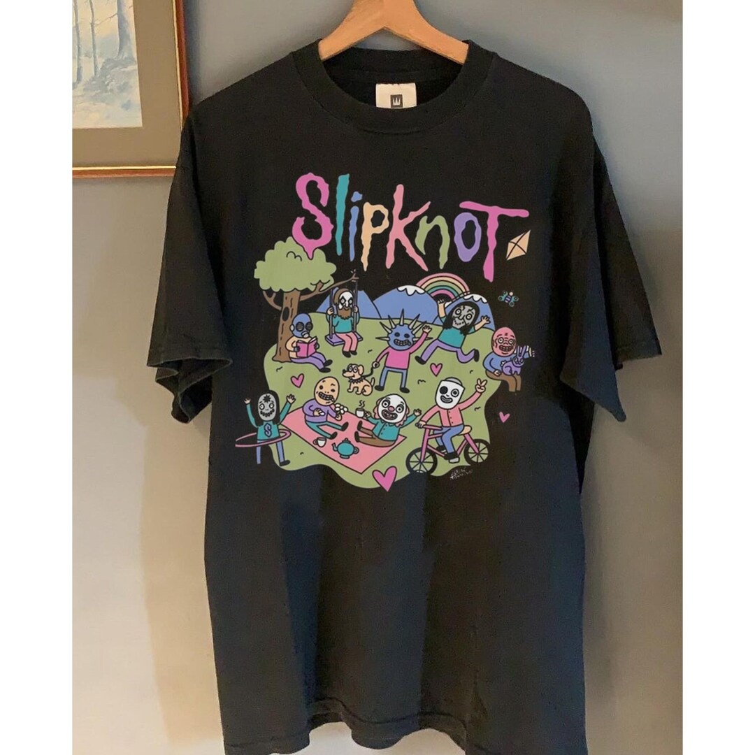 Vintage Cartoon Slipknot Shirt Slipknot Retro Shirt Punk T-shirt Heavy ...