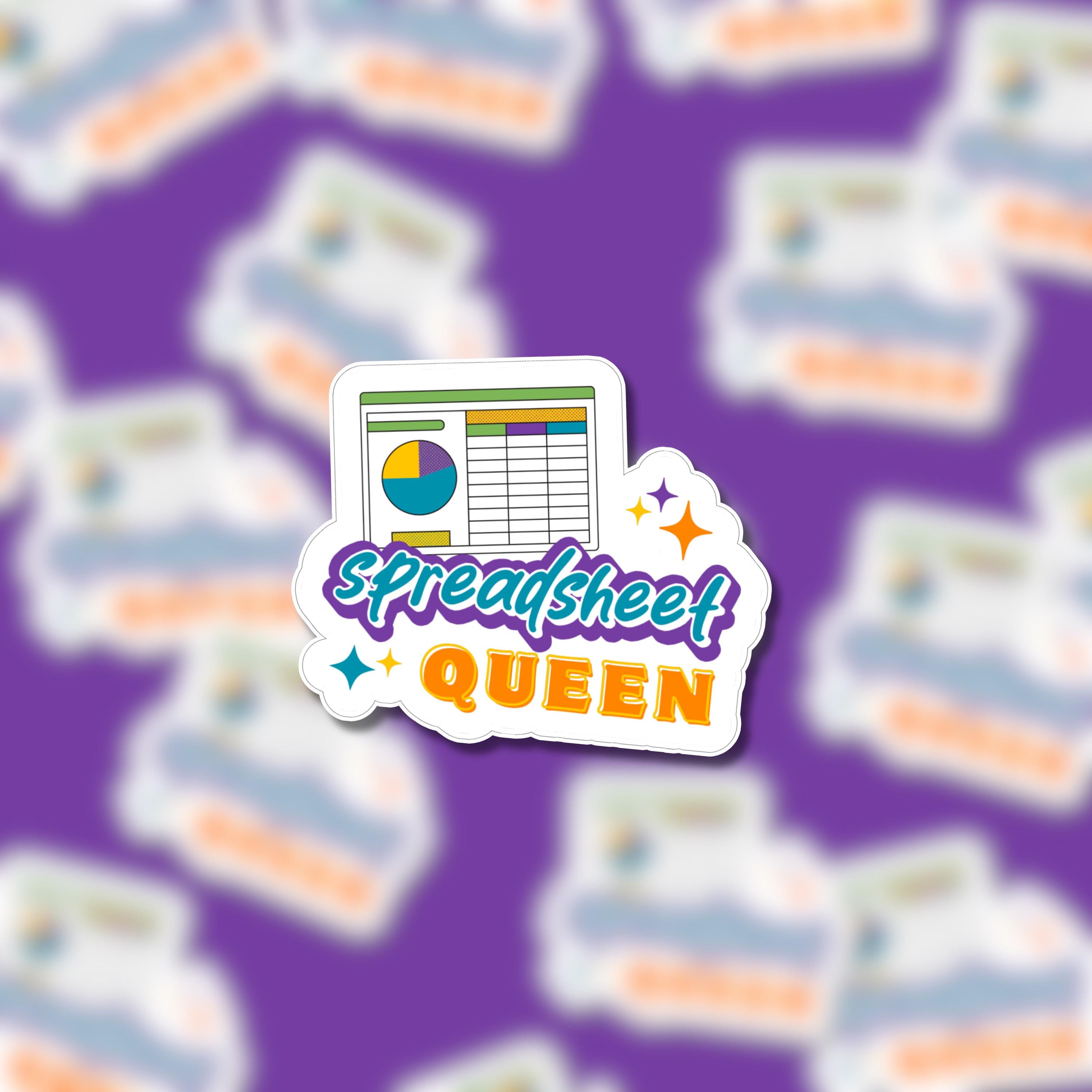 Spreadsheet Queen Sticker | Excel Sticker | Aesthetic Corporate Girl ...