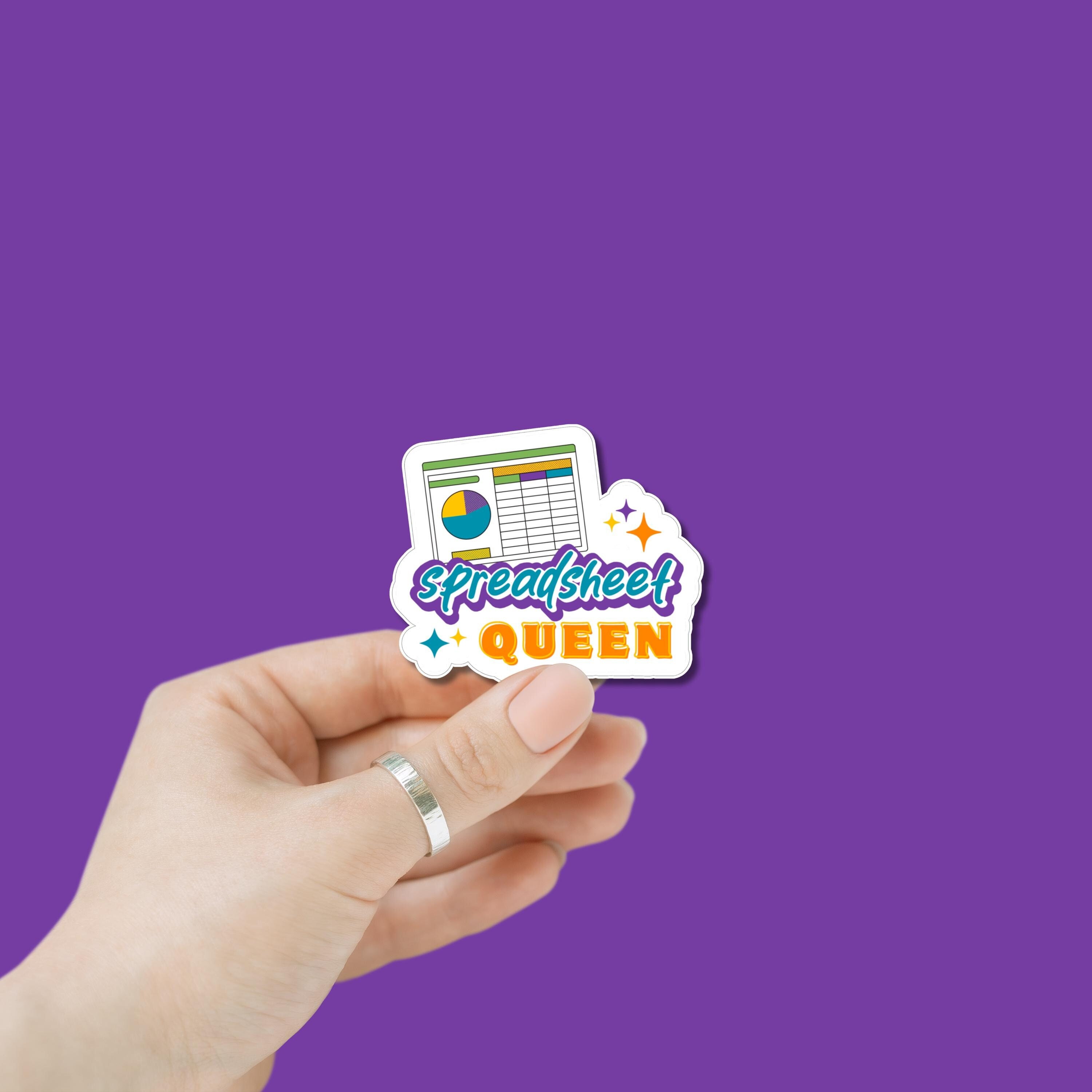 Spreadsheet Queen Sticker | Excel Sticker | Aesthetic Corporate Girl ...