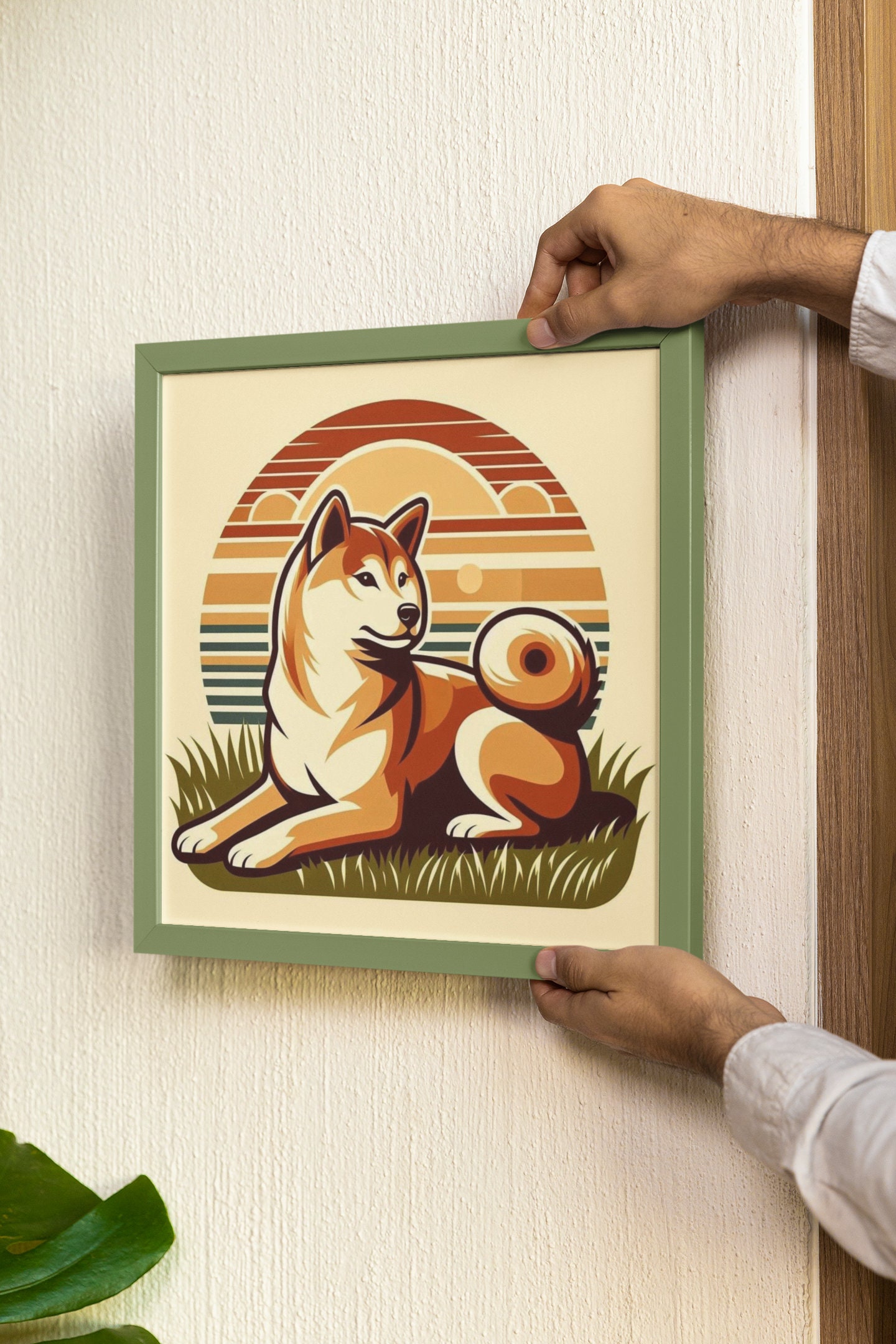 Shiba Inu Mid Century Modern Art Print, Shiba Inu Art, Shiba Inu Poster ...