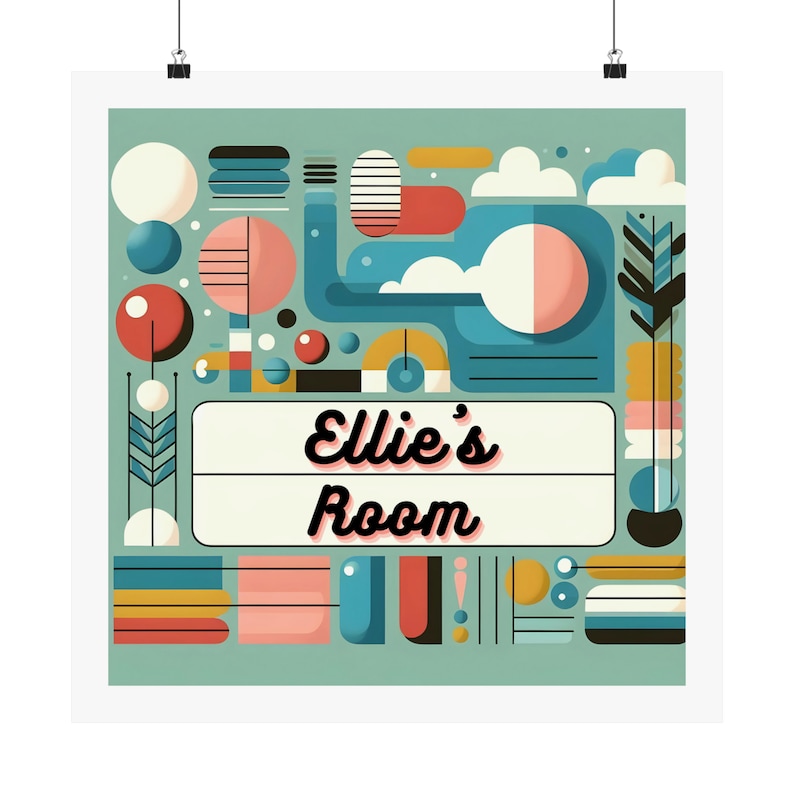 Personalized Name Kid's Room Wall Art, Custom Kids Art Poster, Kids ...