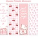 4 Designs Strawberry Theme Printable Notepad 3x3 Inch Digital Download ...