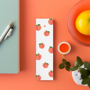 4 Designs Cherry Lemon Strawberry Peach Printable Bookmark Digital ...