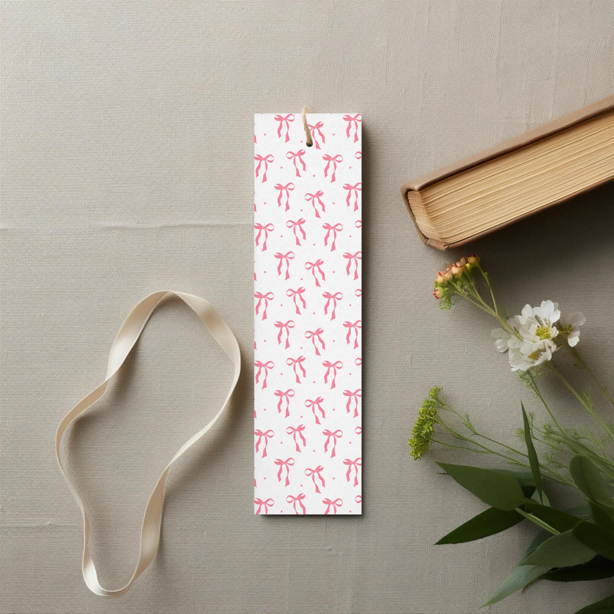 4 Designs Coquette Printable Bookmark Digital Bookmark Download PNG and ...