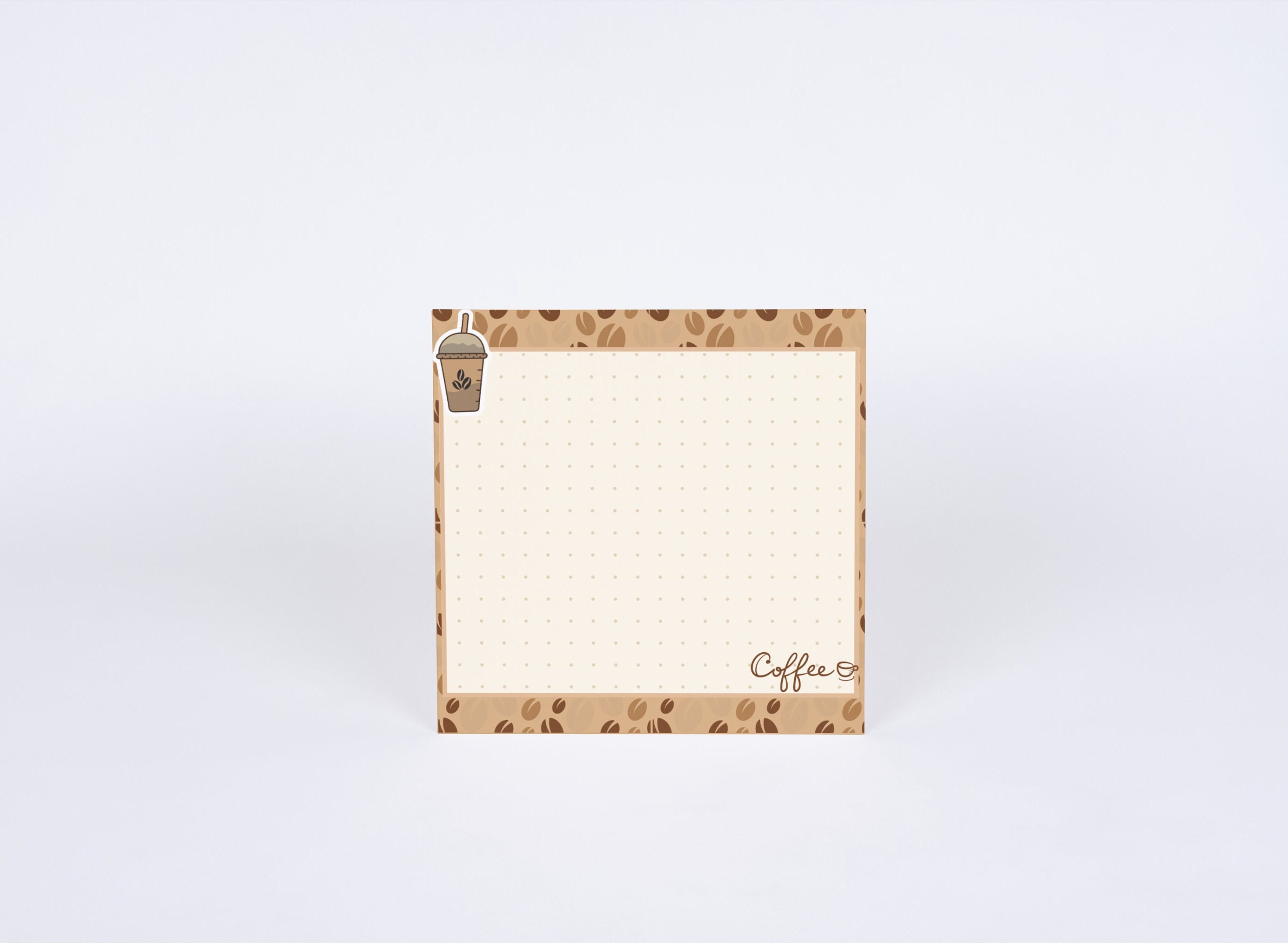 4 Designs Coffee Theme Printable Notepad 3x3 Inch Digital Download Memo ...