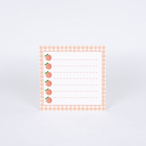 4 Designs Peach Theme Printable Notepad 3x3 Inch Digital Download Memo ...