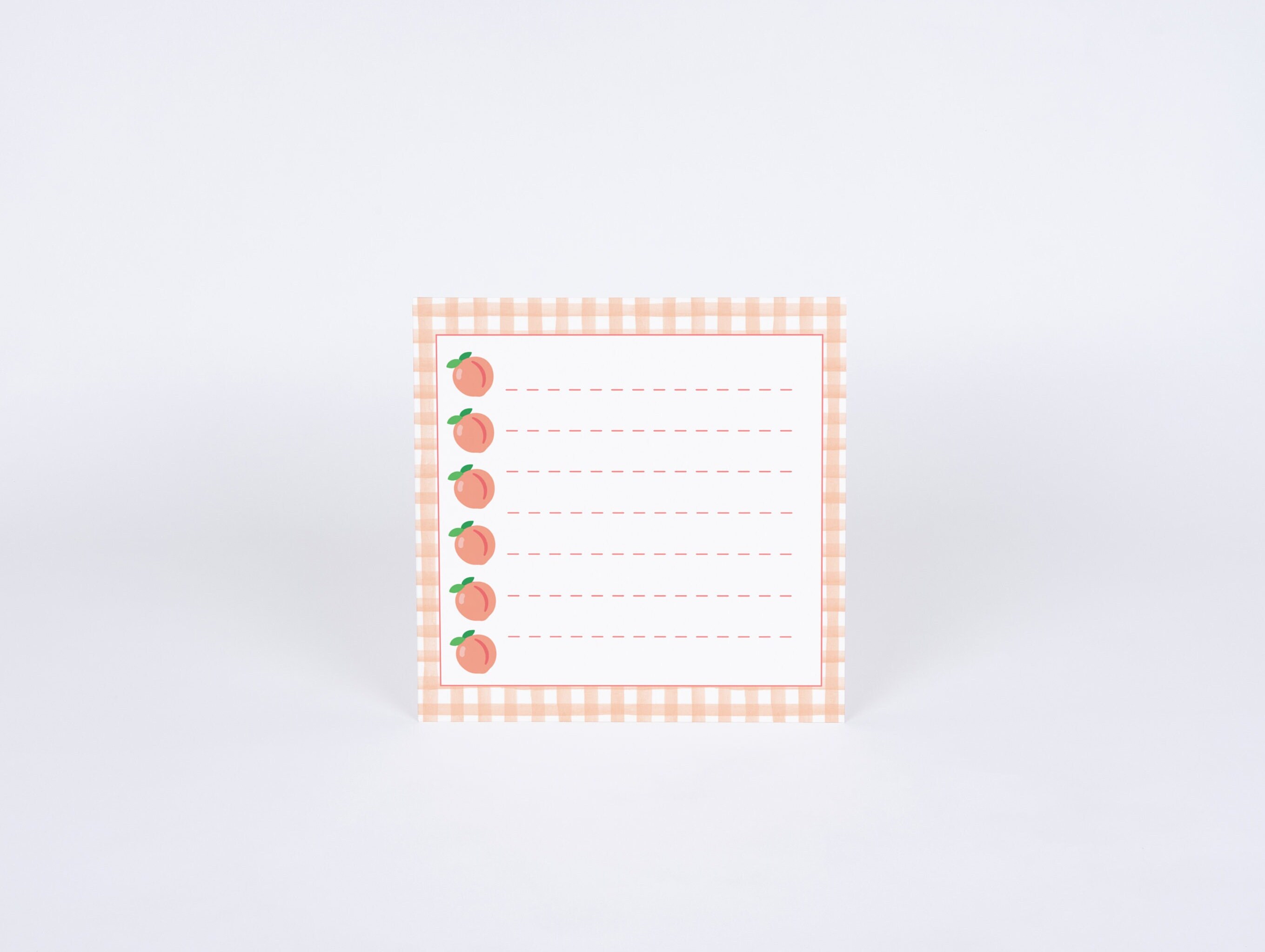 4 Designs Peach Theme Printable Notepad 3x3 Inch Digital Download Memo ...