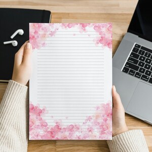 Printable Writing Paper Set Stationery PDF Digital Letter Paper Lined ...