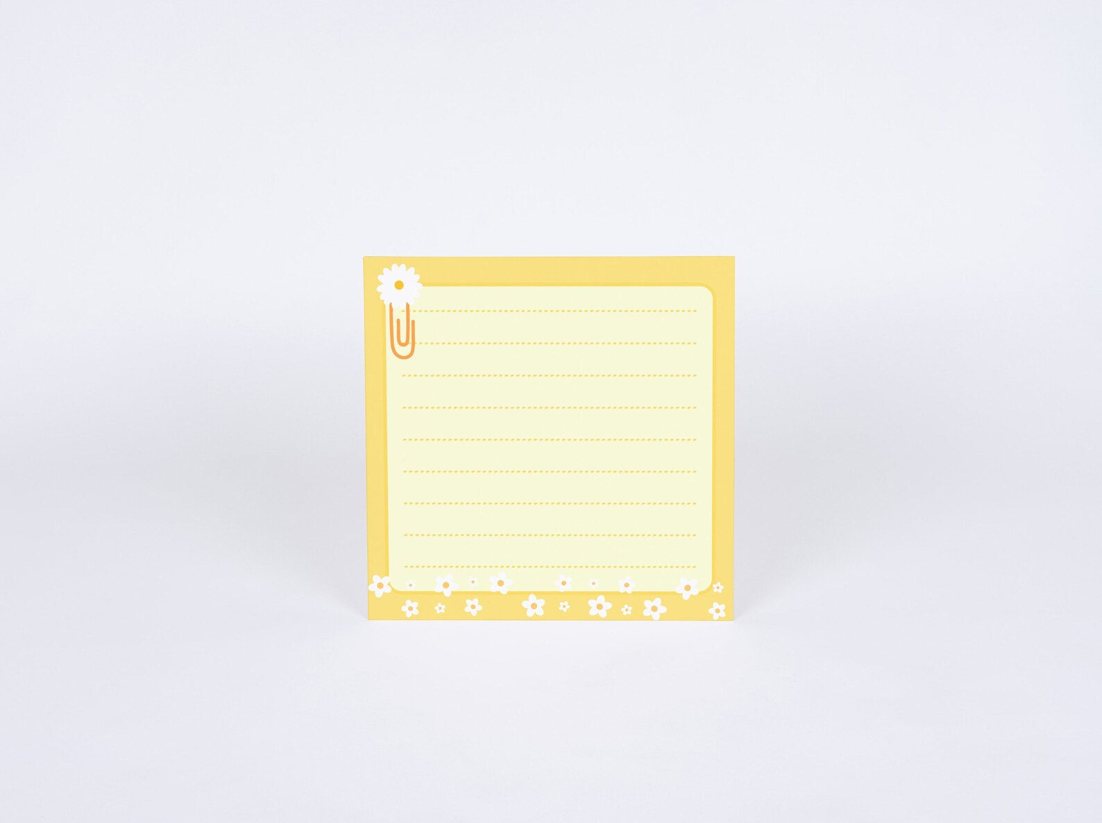 4 Designs Daisy Theme Printable Notepad 3x3 Inch Digital Download Memo ...