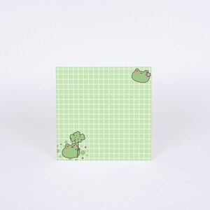 4 Designs Green Theme Printable Notepad 3x3 Inch Digital Download Memo ...