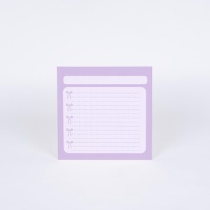 4 Designs Purple Theme Printable Notepad 3x3 Inch Digital Download Memo ...