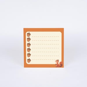 4 Designs Autumn Theme Printable Notepad 3x3 Inch Digital Download Memo ...