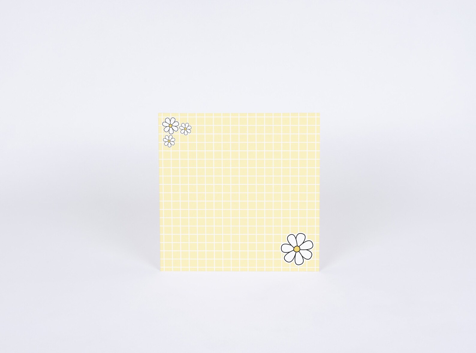 4 Designs Daisy Theme Printable Notepad 3x3 Inch Digital Download Memo ...