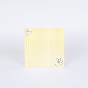 4 Designs Daisy Theme Printable Notepad 3x3 Inch Digital Download Memo ...