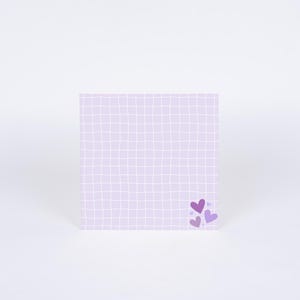 4 Designs Purple Theme Printable Notepad 3x3 Inch Digital Download Memo ...